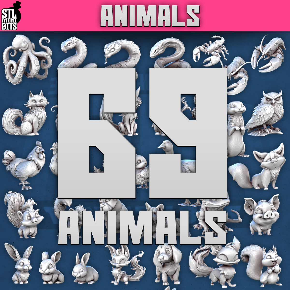 1001 Fantasy Bits - Animals – STLMinibits