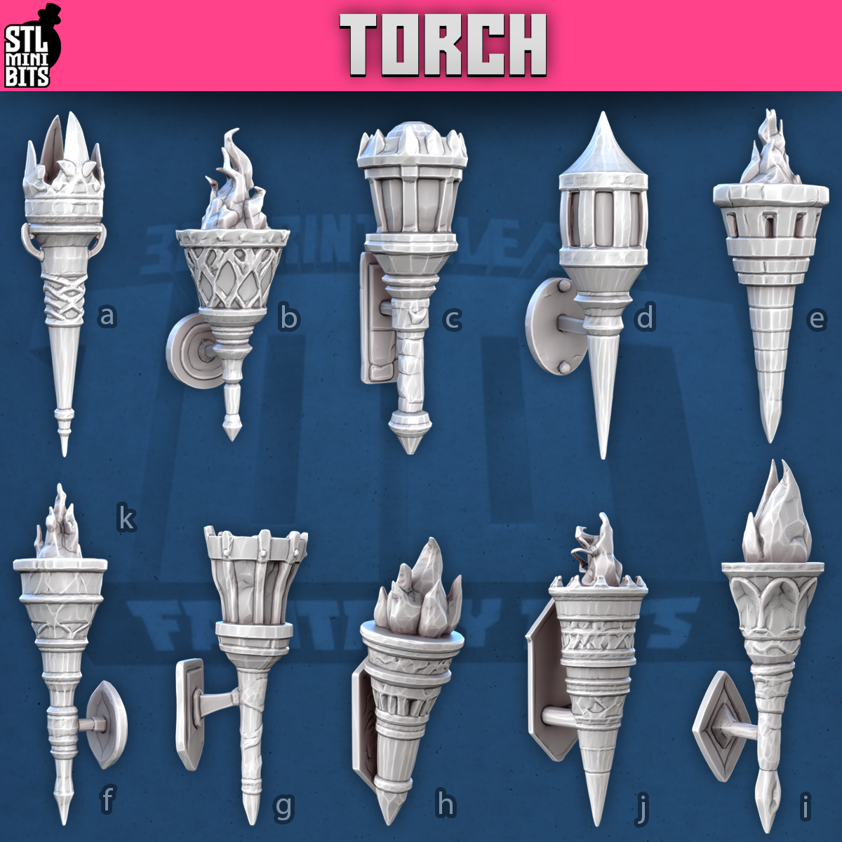 1001 Fantasy Bits - Torch – STLMinibits