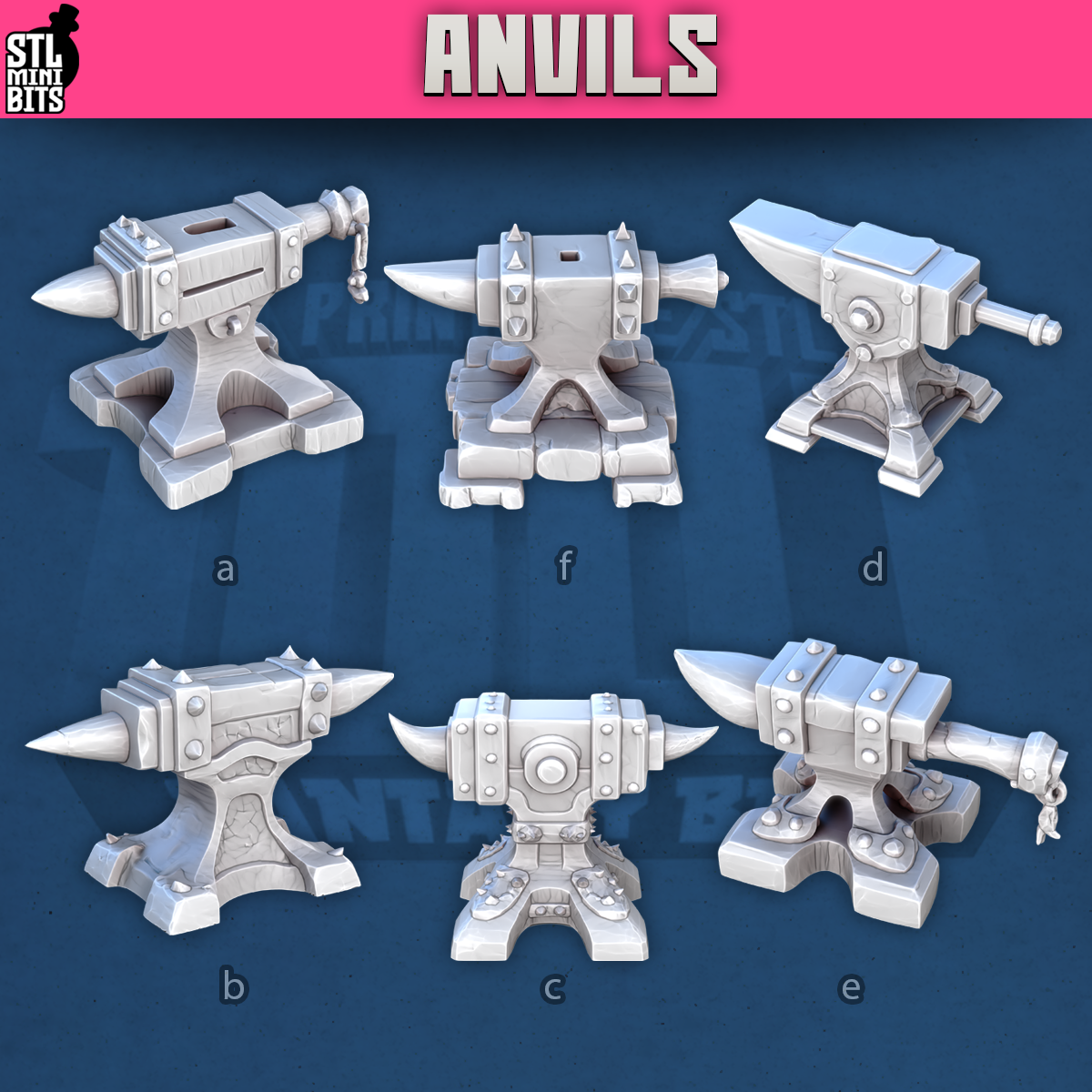 1001 Fantasy Bits - Anvil – STLMinibits