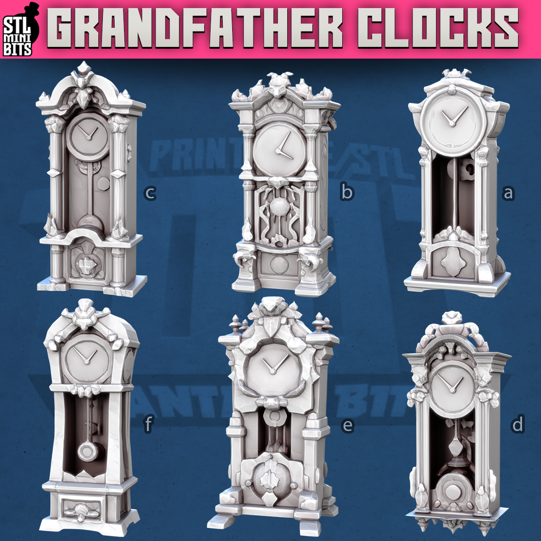 1001 Fantasy Bits - Grandfather Clock – STLMinibits